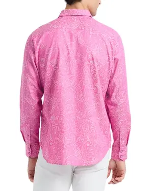 Robert Graham Hudson Long Sleeve Woven Shirt - Pink