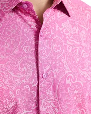 Robert Graham Hudson Long Sleeve Woven Shirt - Pink