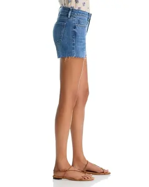 Aqua Cutoff Denim Shorts - Medium Wash