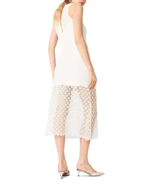 Maje Resilla Rhinestone Crochet Maxi Dress