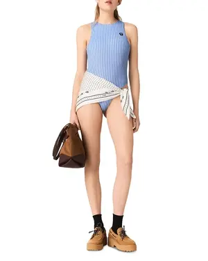 Maje Striped Bodysuit
