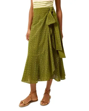 MARIE OLIVER Teresa Eyelet Skirt - Ivy