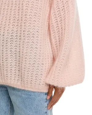 TOTEME Oversized Crewneck Sweater With Billowing Sleeves - Bloom