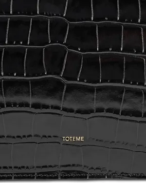 TOTEME Croco Embossed Leather Clutch - Black