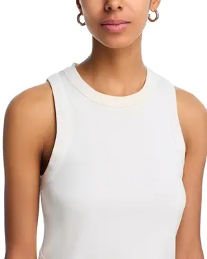 Veronica Beard Jordyn Crewneck Tank - White