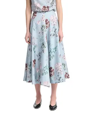 Altuzarra Varda Silk Skirt - Storm Flowers