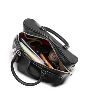 Marc Jacobs Small Wave Leather Top Handle Bag - Black