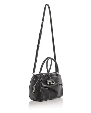 Marc Jacobs Small Wave Leather Top Handle Bag - Black