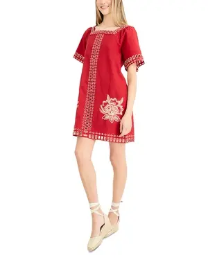 THE GOOD JOURNEY Embroidered Mini Dress