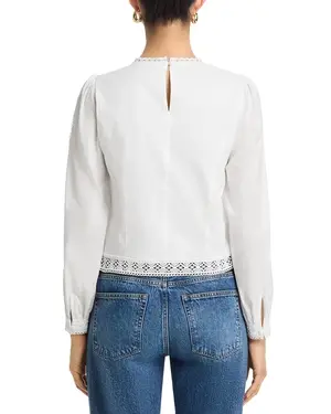 Aqua Embroidered Top