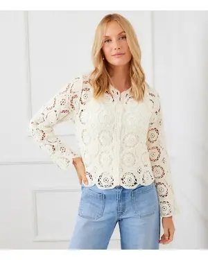 Karen Kane Crocheted Soft Jacket