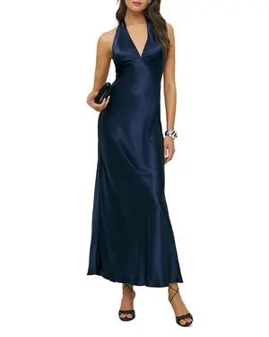 REFORMATION Daniela Silk Dress - Pear