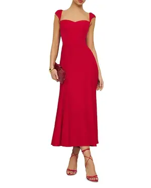 REFORMATION Bryson Dress - Cherry