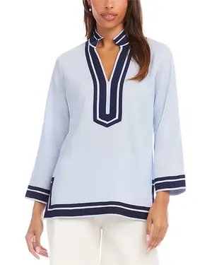 Karen Kane The St. Tropez Tunic - Powder Blue/ Navy