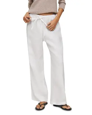 REFORMATION Olina Linen Pants - White