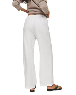 REFORMATION Olina Linen Pants - White
