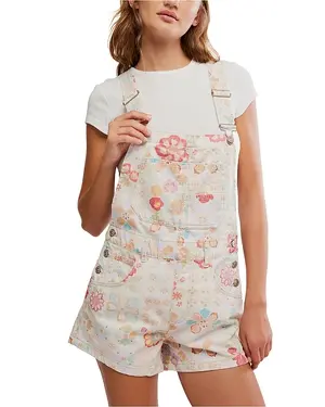 Women's Square Neck Shortalls