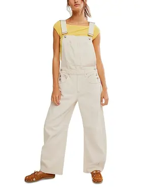 Free People Good Luck Overalls - Milk