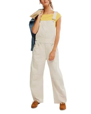 Free People Good Luck Overalls - Milk