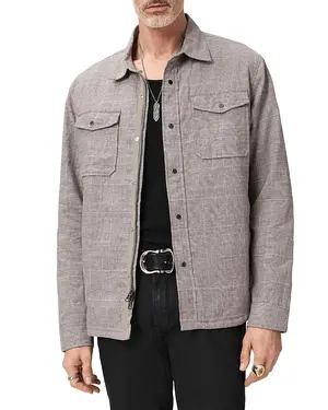 John Varvatos Jameson Quilted Shirt Jacket - Deep Charcoal