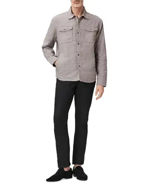 John Varvatos Jameson Quilted Shirt Jacket - Deep Charcoal