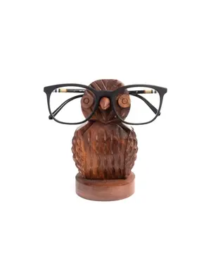 MATR BOOMIE Wooden Owl Eyeglass Holder Stand