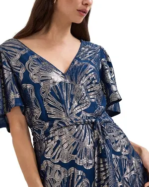 PHASE EIGHT Azale Fil Coupe Maxi Dress