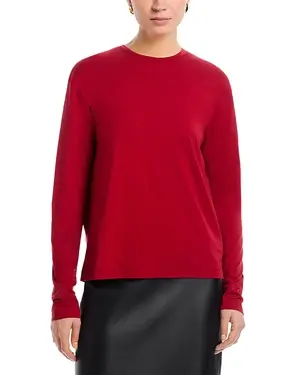 TOTEME Classic Long Sleeve Tee - Poppy