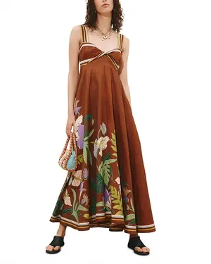 ALEMAIS Alfie Twist Sundress - Chocolate