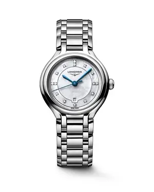 LONGINES Primaluna Diamond Watch, 34mm - Mother-of-pearl/stainless Steel