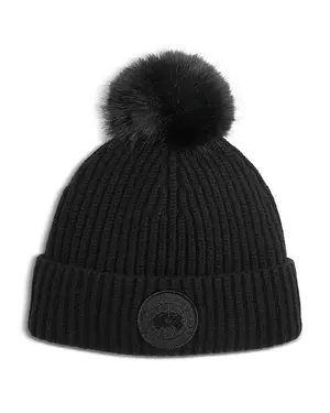 Canada Goose Wool & Cashmere Pom Hat - Black