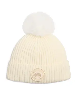 Canada Goose Wool & Cashmere Pom Hat - Linen
