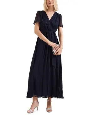 PHASE EIGHT Alena Silk Maxi Dress - Navy