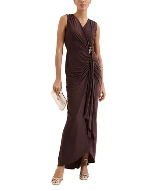 PHASE EIGHT Delaney Jersey Maxi Dress - Brown
