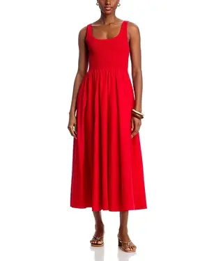 Xirena Florence Smocked Dress - Red Flash