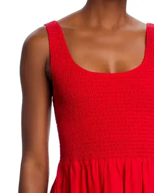 Xirena Florence Smocked Dress - Red Flash