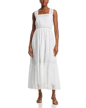 Xirena Anita Lace Trim Dress - White