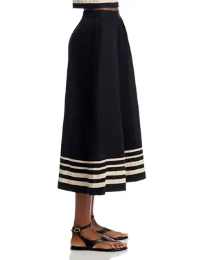 Xirena Lucille Linen Striped Skirt