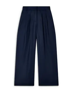 Whistles Wide-leg Hopsack Trousers