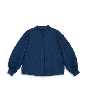 Whistles Animal Textured Shirt - Navy