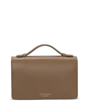Victoria Beckham Dorian Small Leather Crossbody - Dove Grey