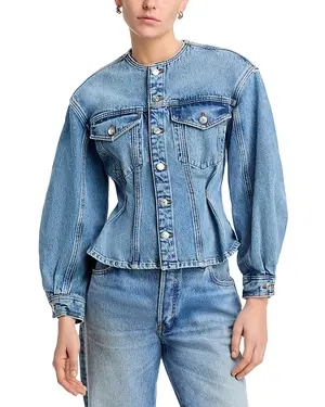 FRAME The Nipped Collarless Jacket