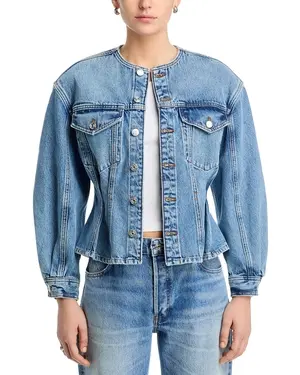 FRAME The Nipped Collarless Jacket