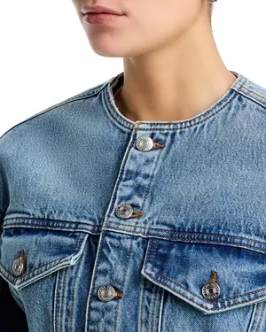 FRAME The Nipped Collarless Jacket