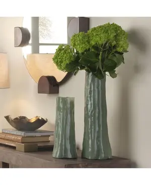 JAMIE YOUNG CO. Sequoia Glass Decorative Vase - Green