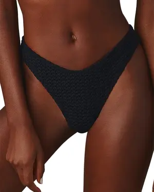 MONTCE Lulu Bikini Bottoms - Black Crochet