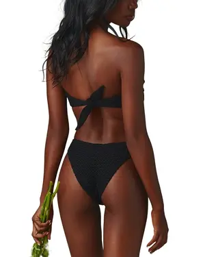 MONTCE Lulu Crochet Bikini Bottom - Black Crochet