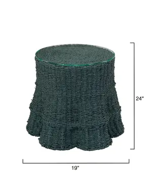 JAMIE YOUNG CO. Falda Seagrass Side Table - Green