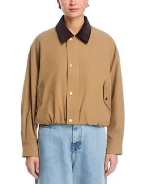FRAME The Corduroy Collar Bubble Jacket - Camel