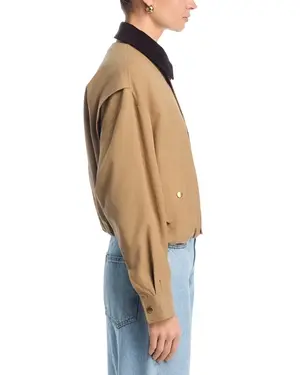 FRAME The Corduroy Collar Bubble Jacket - Camel